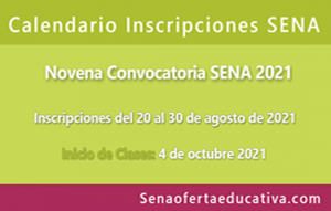Cronograma de la novena convocatoria Sena 2021 - Registro e Inscripción
